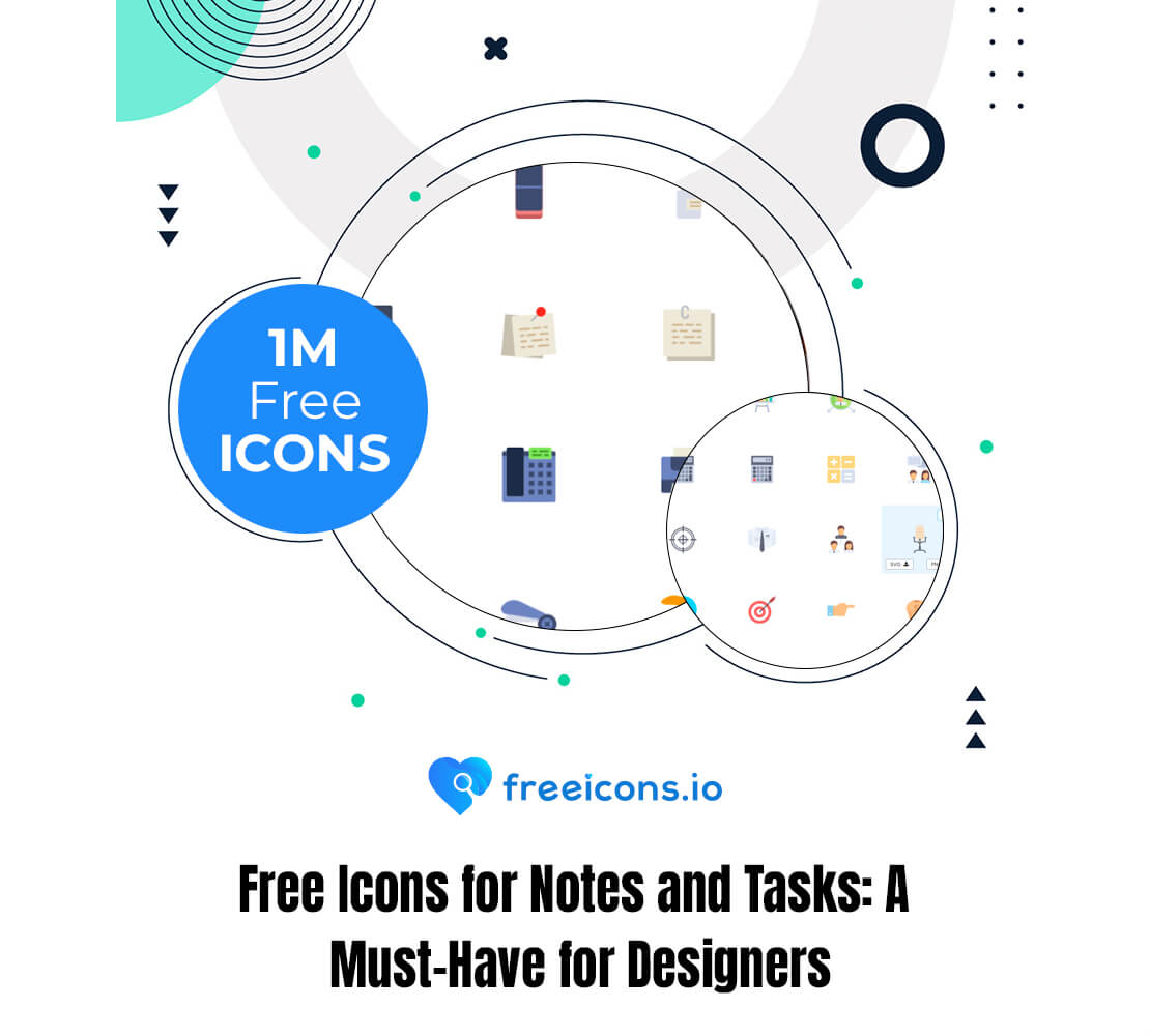 Free Icons for Notes and Tasks : A Must-Have for Designers